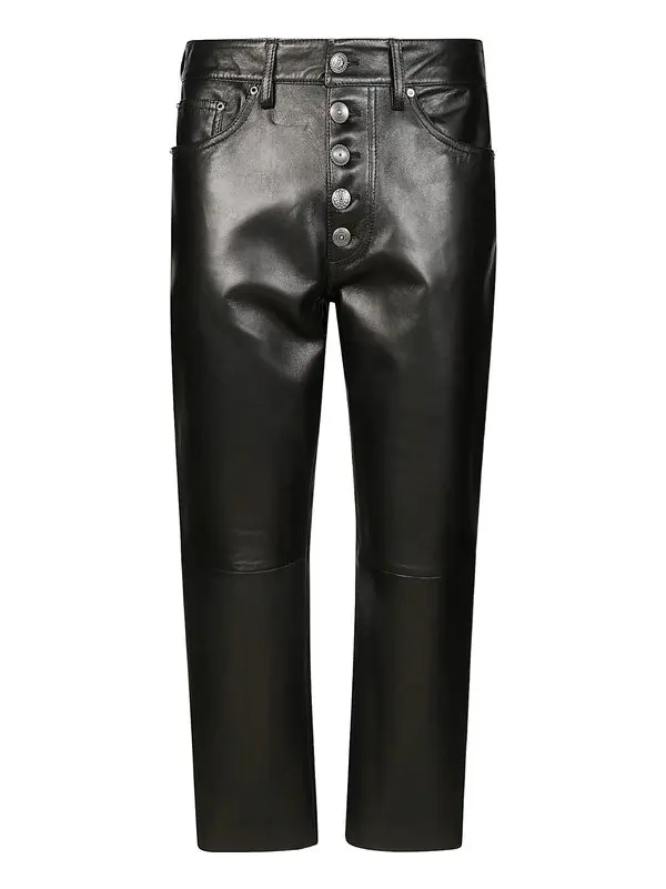 DONDUP Belt-loop Casual Pants - Black