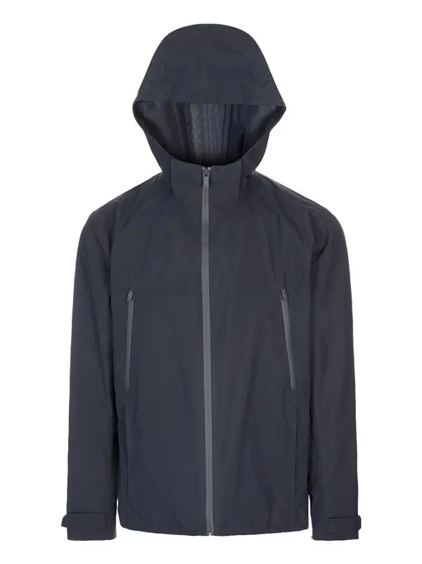 Hugo Boss Waterproof Zip-up Hooded Jacket - Black
