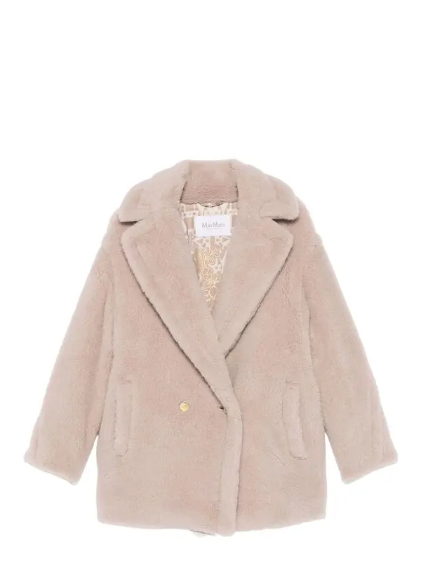Max Mara Cuba Double-breasted Long-sleeved Coat - Sand-colored