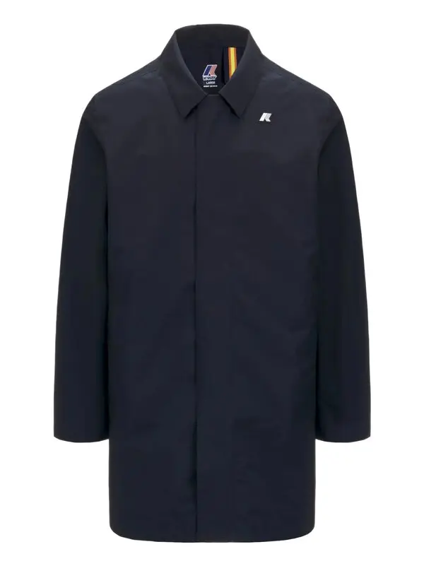 K-WAY Waterproof Casual Jacket With Logo - Black