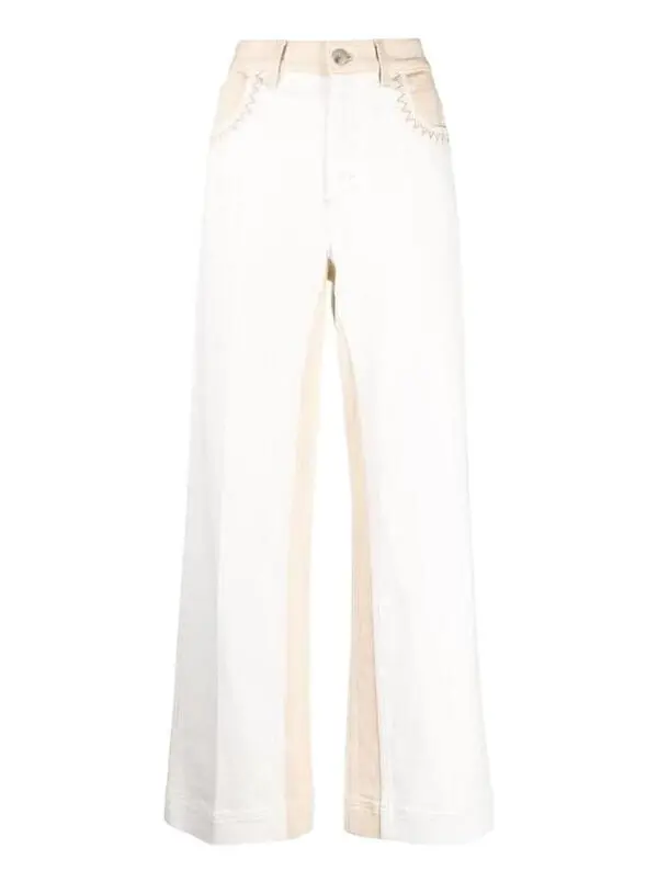 Chloé Straight-leg Denim Trousers - White