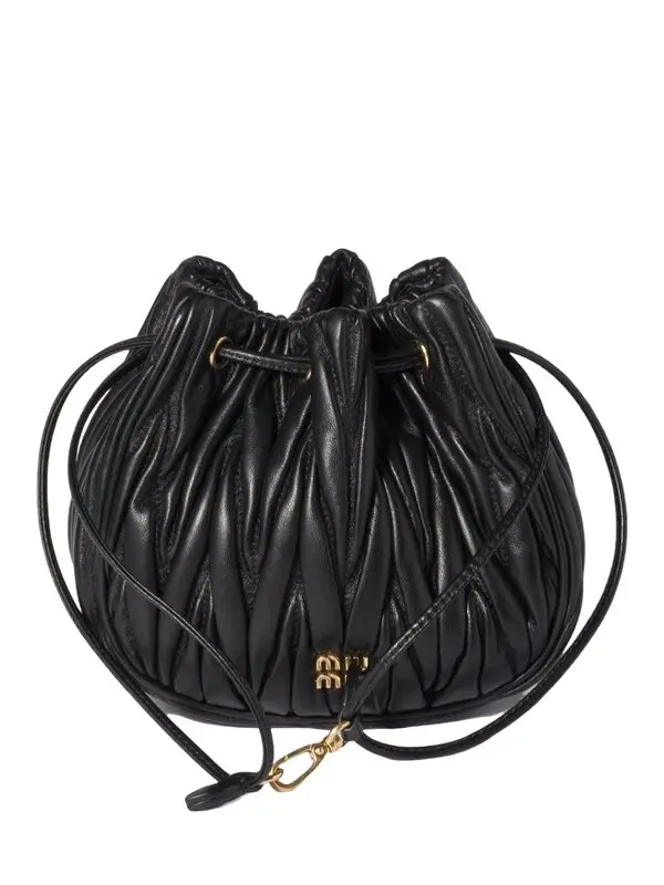 Miu Miu Matelassé Nappa Leather Pouch - Black