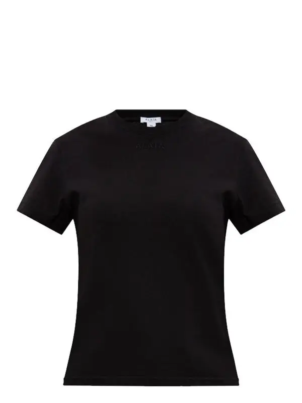 Alaïa Short Sleeve Crewneck T-shirt - Black