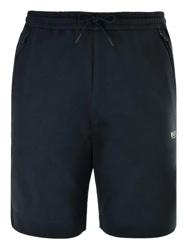 Hugo Boss Logo Detail Straight Leg Shorts - Black