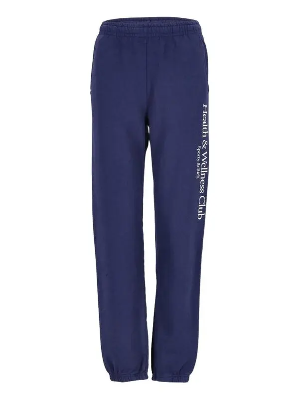 SPORTY  RICH Elastic Waist Track Pants - Blue