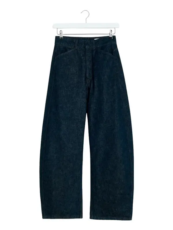 LEMAIRE High-waisted Curved Leg Jeans - Black