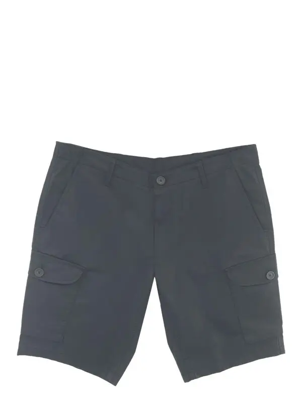 Emporio Armani Cargo Shorts With Logo Decal - Black