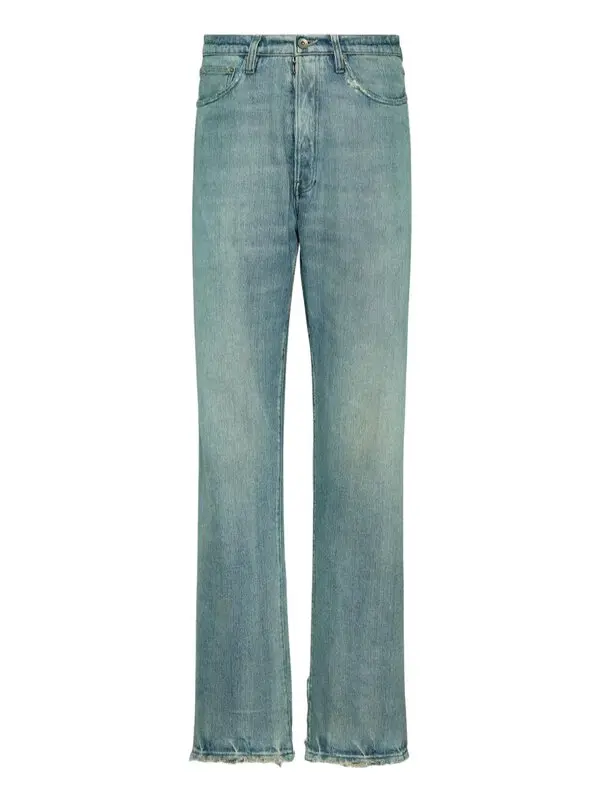 MAISON MARGIELA Buckled Denim Jeans - Light Blue