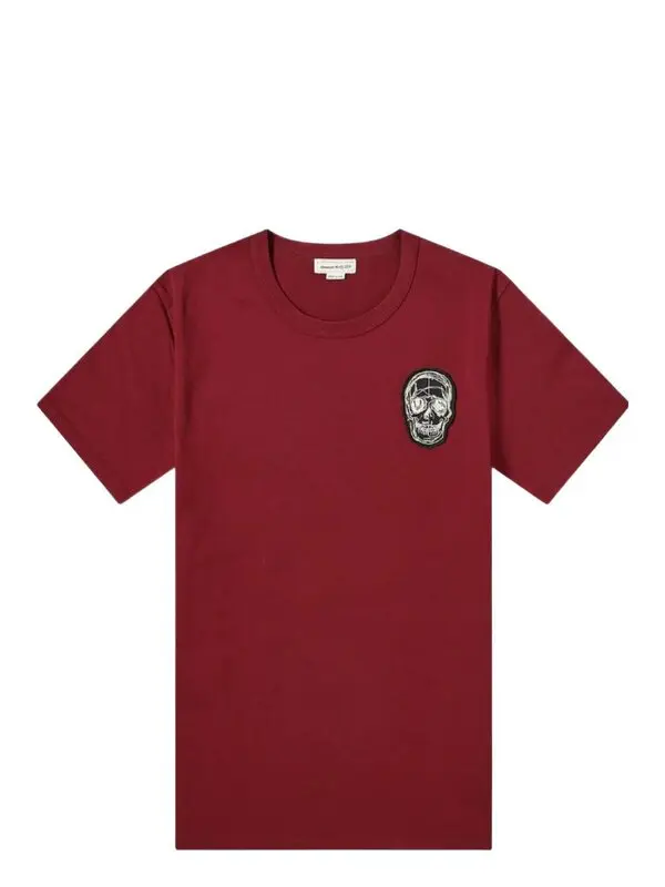 Alexander McQueen T-shirt With Round Neck And Short Sleeves - Red