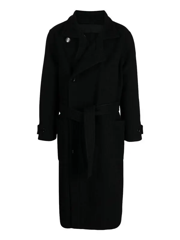 LEMAIRE Single-breasted Wrapped Coat - Black