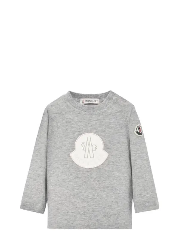 Moncler Logo Patch Long-sleeved Tracksuit Set - Grey