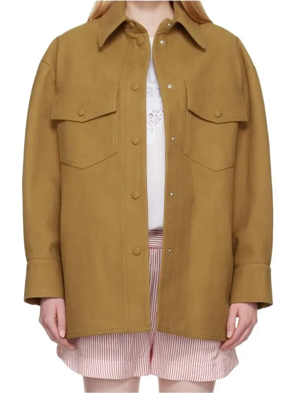 Stella McCartney Faux-suede Overshirt - Brown