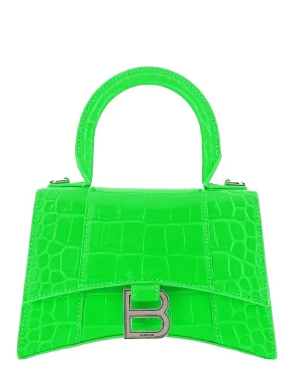 Balenciaga Hourglass Xs Top Handle Bag - Green