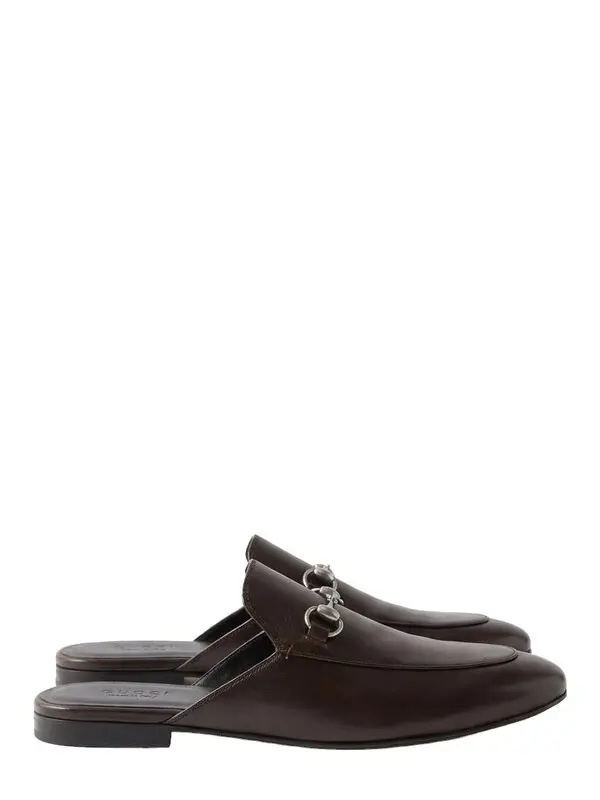 Gucci Horsebit Leather Mule - Dark Brown