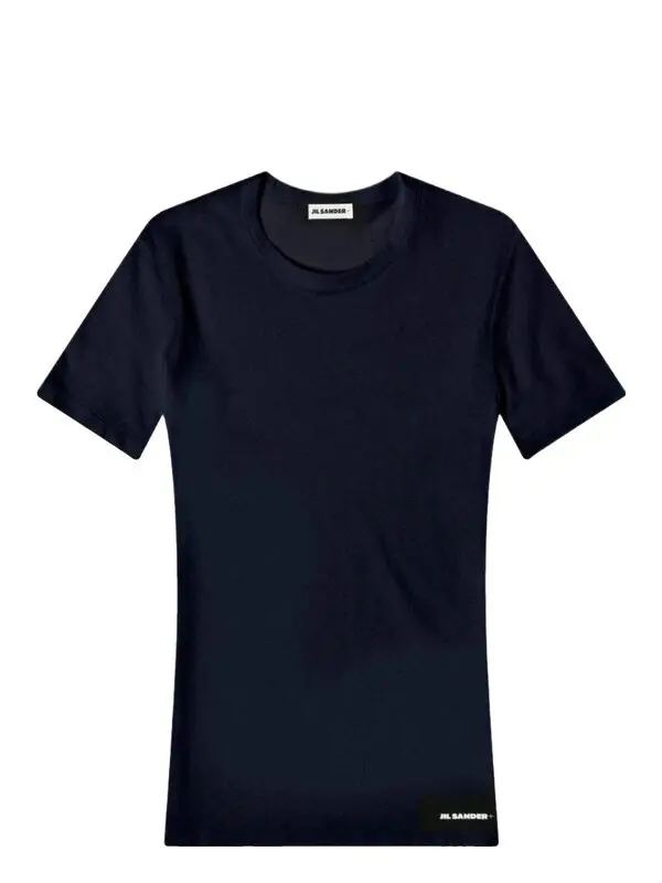 JIL SANDER Logo Printed Crewneck T-shirt - Black