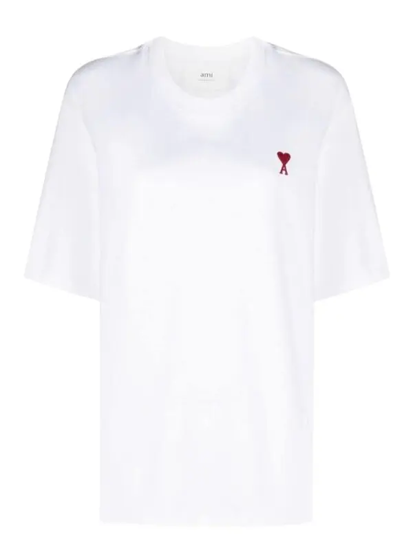Ami De Coeur Embroidered Crewneck T-shirt - White