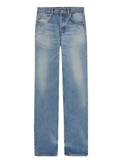Saint Laurent Mid-rise Baggy Jeans - Blue
