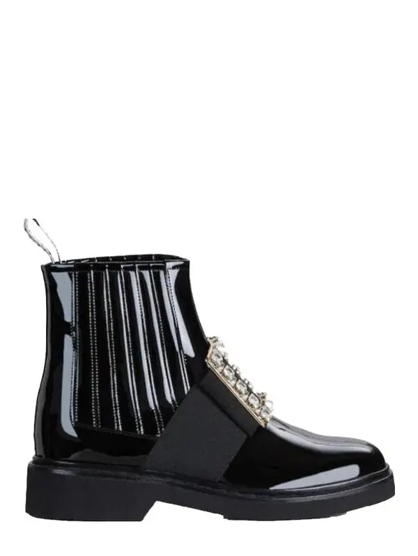 ROGER VIVIER Embellished Chelsea Boots - Black