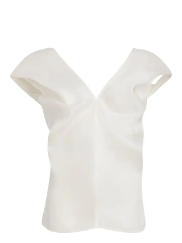 Khaite Ami V-neck Top - White