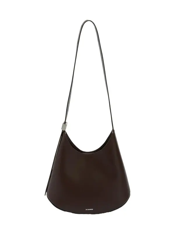 JIL SANDER Eldorado Small Shoulder Bag - Mahogany