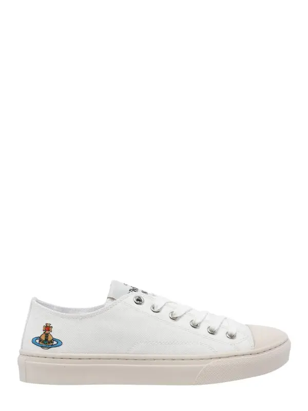 VIVIENNE WESTWOOD Orb Embroidered Low-top Sneakers - White