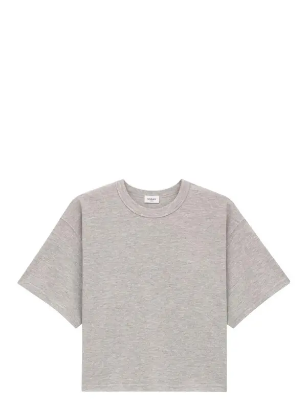 Saint Laurent Cassandre Crewneck T-shirt - Gray