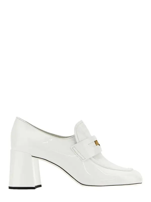 Miu Miu High-heeled Slip-on Loafers - White
