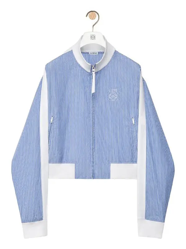 Loewe Striped Cotton Track Jacket - Blue