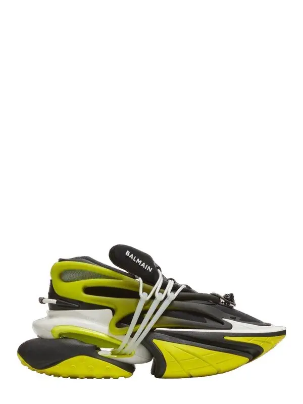 Balmain Unicorn Low-top Trainers In Neoprene And Leather - Black