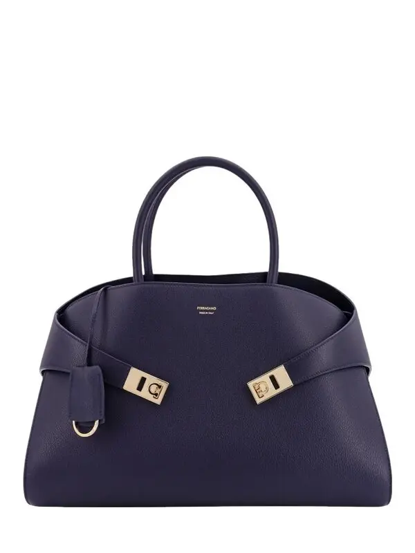 FERRAGAMO Hug Medium Handbag - Black