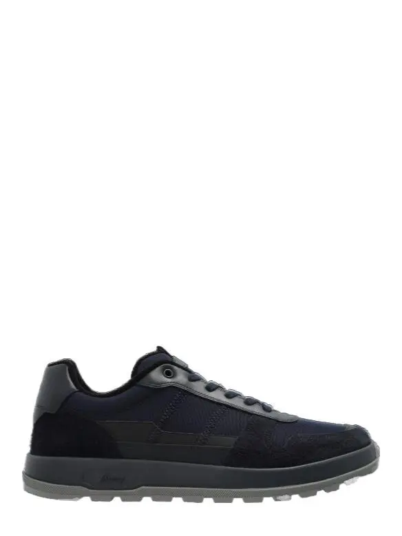 Brioni Round Toe Lace-up Sneakers - Navy Blue