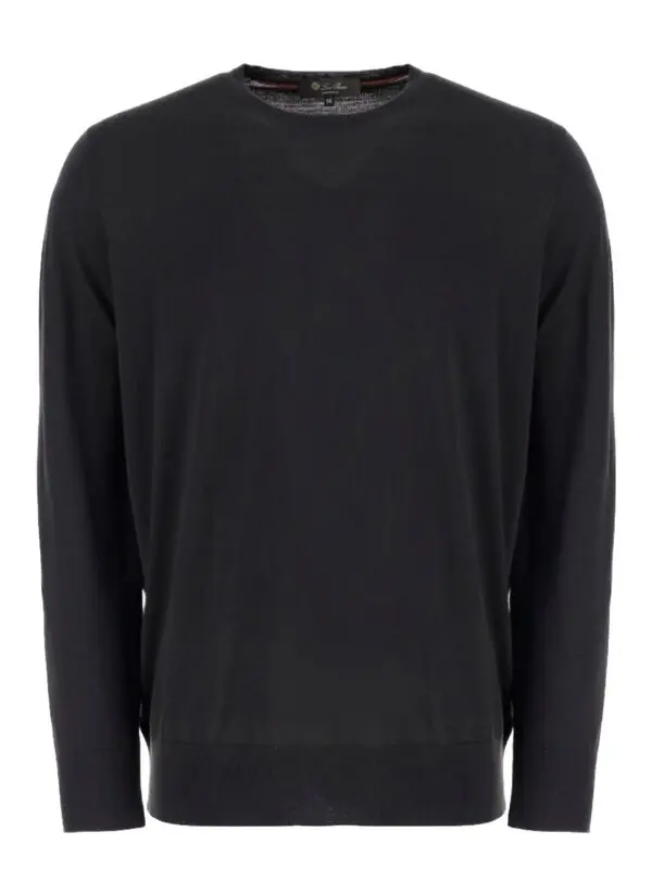 Loro Piana Crewneck Knitted Jumper - Black