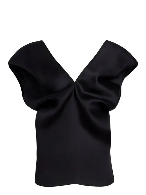 Khaite Ami V-neck Top - Black