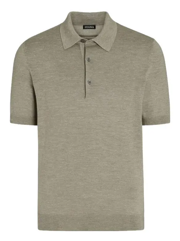 Zegna Blended Polo Shirt - Nude