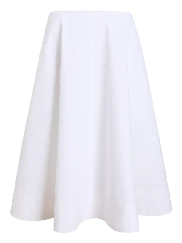 Khaite A-line Poplin Skirt With Side Zipper - No