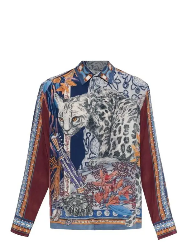 Etro Pattern-printed Long-sleeved Shirt - Gray