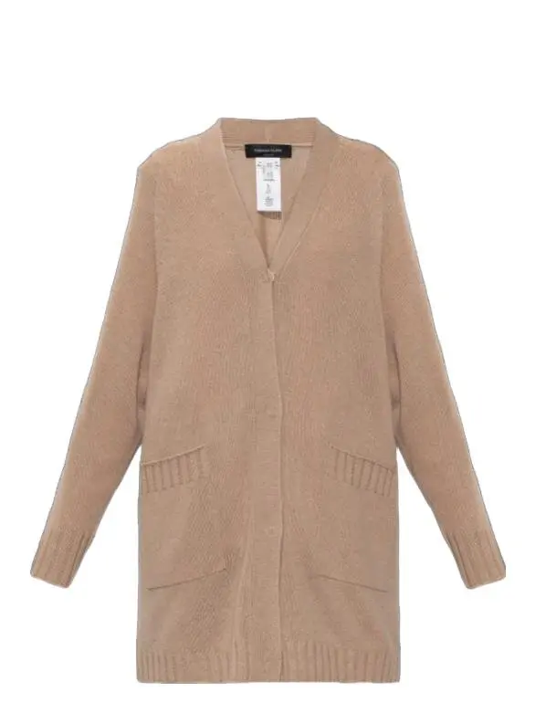 Fabiana Filippi Long Sleeve V-neck Cardigan - Nude