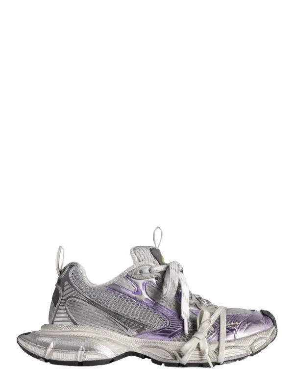 Balenciaga 3xl Lace-up Sneakers - Gray/purple/white