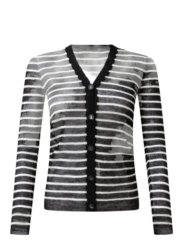 Dior Striped Long-sleeved Cardigan - No