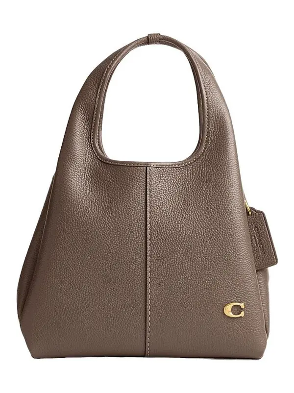 COACH Lana Pebbled Leather Tote Bag - Brown
