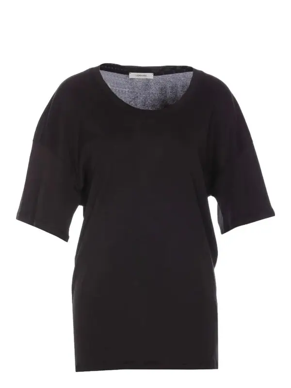 LEMAIRE Short-sleeved Scoop Neck T-shirt - Squid Ink
