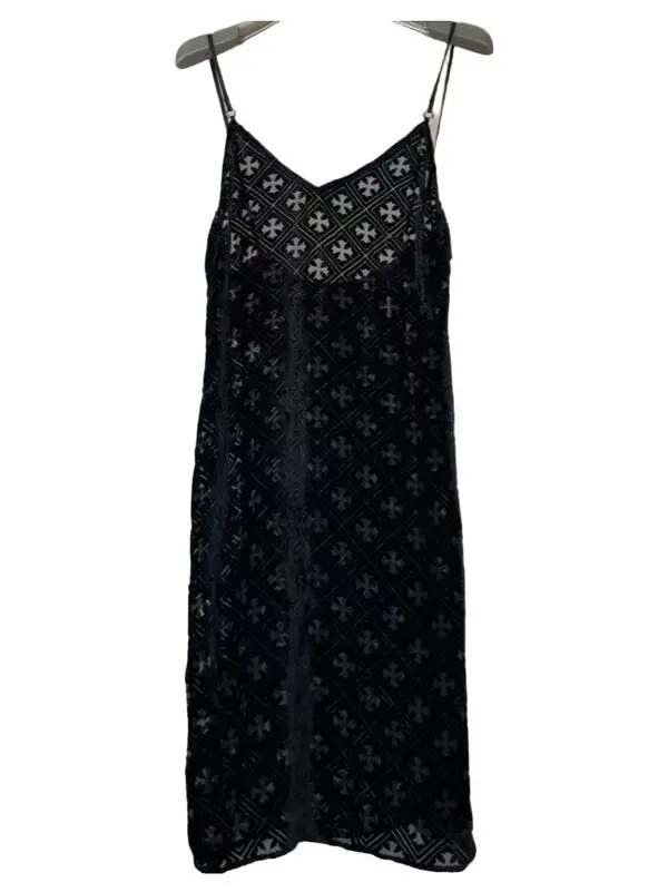 Chrome Hearts Spaghetti Strap Mini Dress With Graphic Detailing - Black
