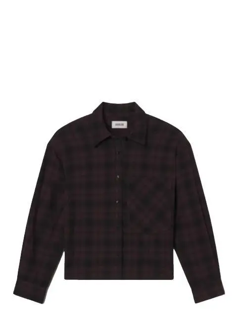 AGOLDE Comer Shirt In Root Plaid - Black