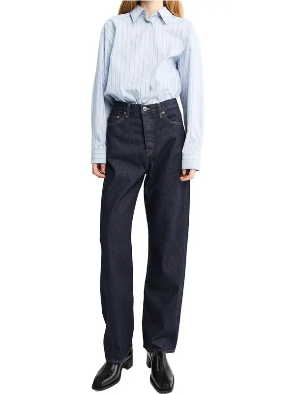 TOTEME Twisted Seam Jeans - Rinsed Blue