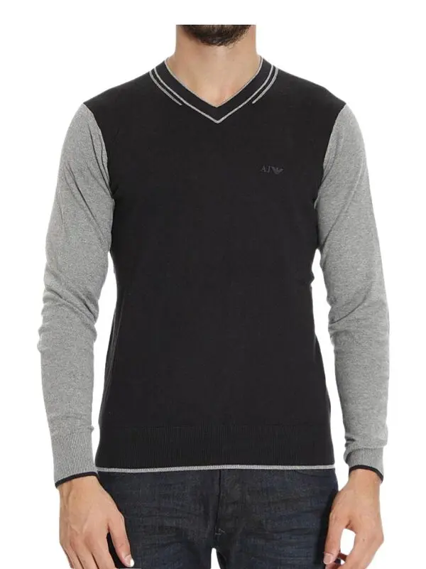 Emporio Armani V-neck Pullover - Black