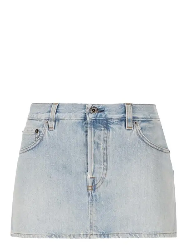 Miu Miu Denim Mini Skirt - Light Blue