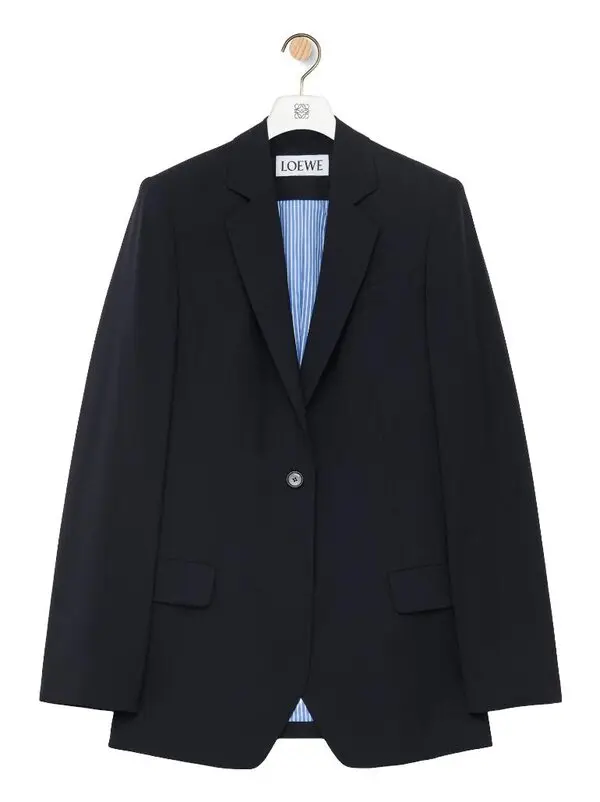 Loewe Single-breasted Tailored Blazer - Blue