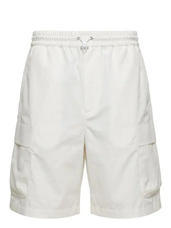 Gucci Textured Cargo Shorts - White