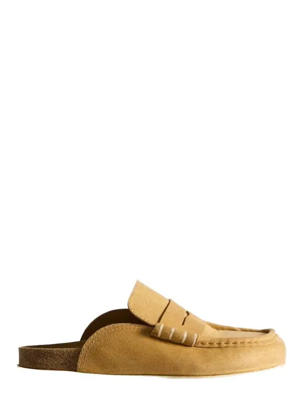 J.W.ANDERSON Mustard Suede Loafers - Mustard-colored