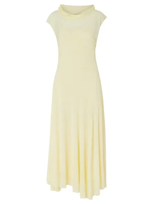 Proenza Schouler Asymmetrical Draped Maxi Dress - Light Yellow